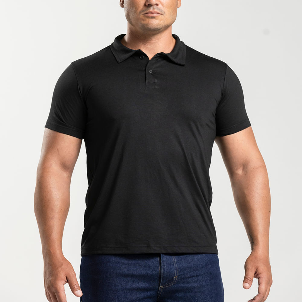Camisa Polo Basic Preta Citerol