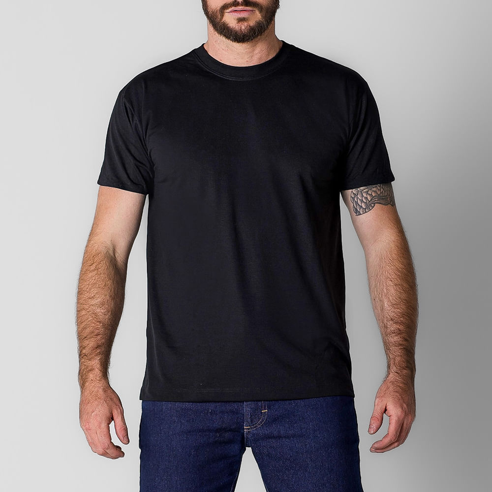 Camiseta Basic Sem Punho Preta Unissex Citerol